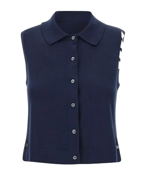 Thom Browne 4-bar Buttoned Vest - Blue