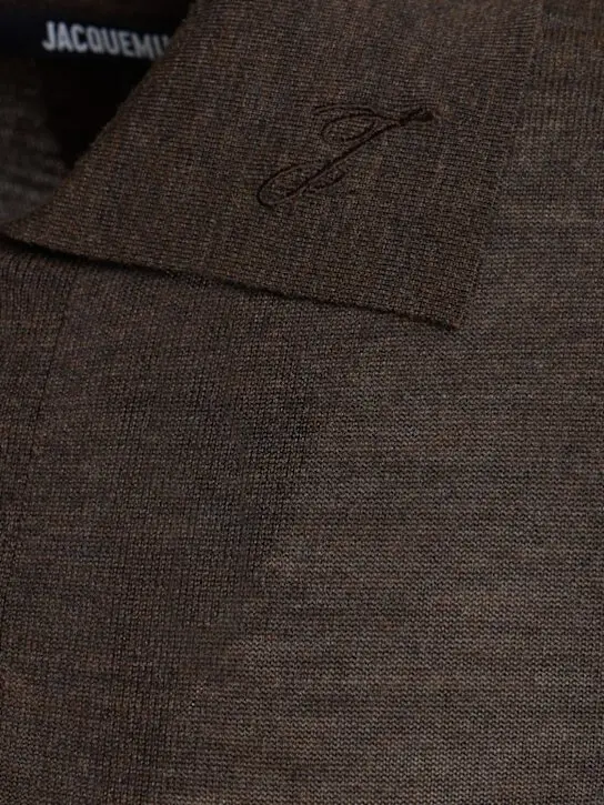 Jacquemus Le Polo Merino Knitwear With Button Closure