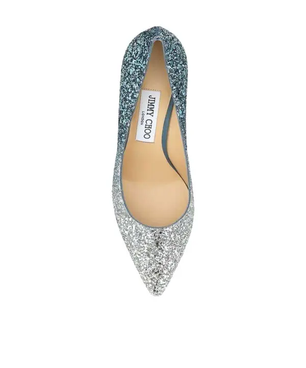 JIMMY CHOO Pointed-toe Stiletto High Heels With Glitter Embellishments