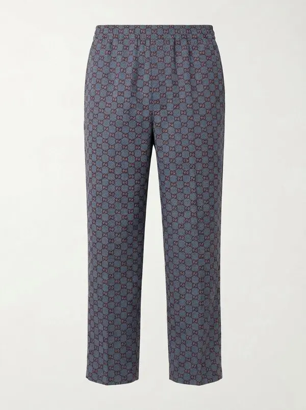 Gucci Gg Houndstooth Wool Leisure Pants