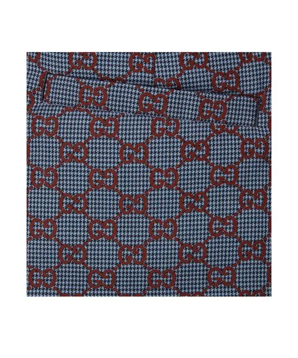Gucci Gg Houndstooth Wool Leisure Pants