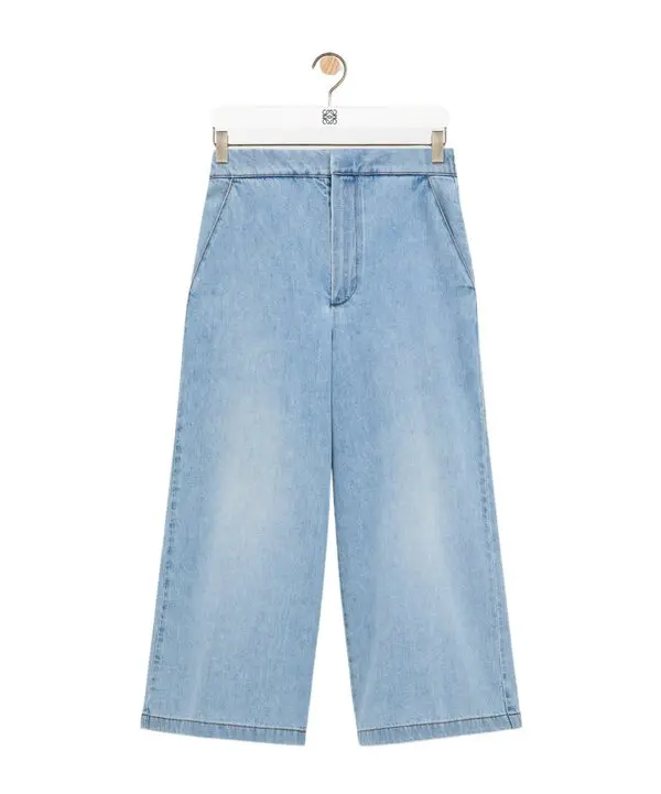 Loewe Topstitched Anagram Cropped Jeans