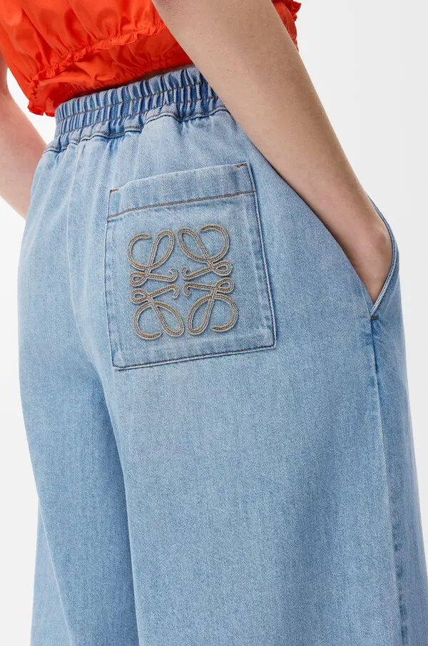 Loewe Topstitched Anagram Cropped Jeans