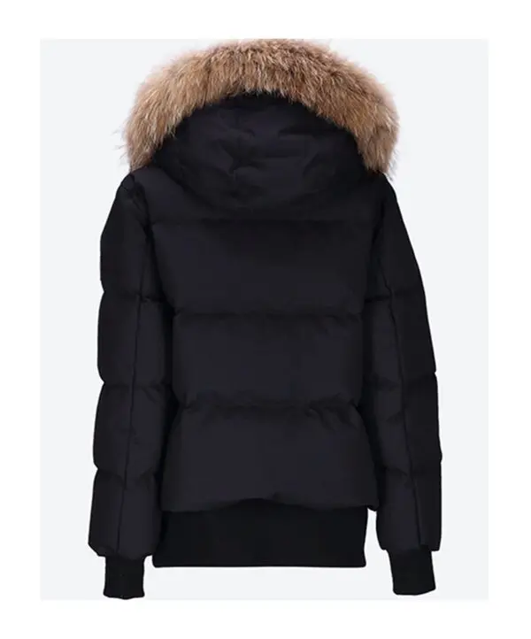 Mackage Hooded Down Jacket With Fur Trim