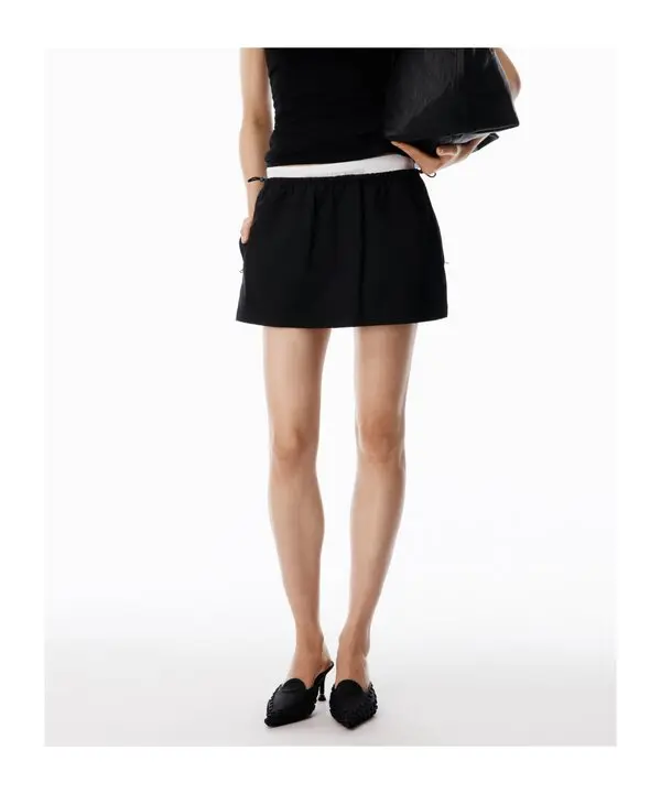 Alexander Wang Double Layer Waist Skirt - Black