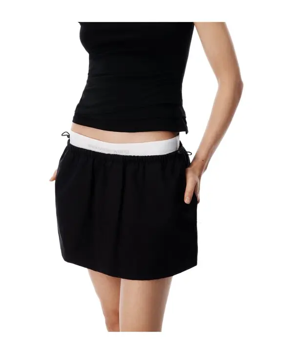 Alexander Wang Double Layer Waist Skirt - Black