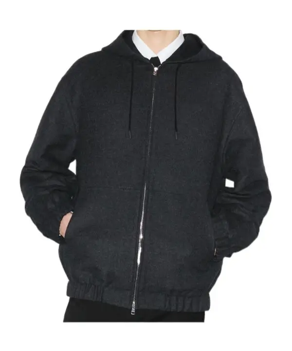 Gucci Wool Hooded Zip-up Jacket