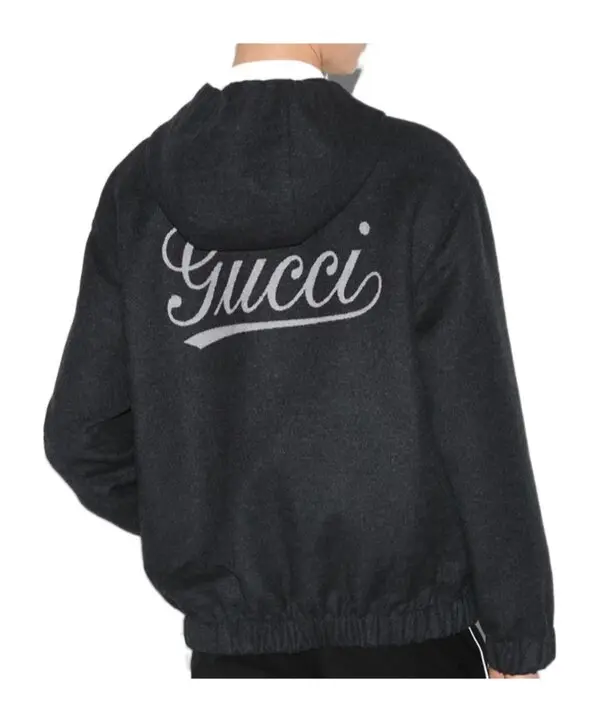 Gucci Wool Hooded Zip-up Jacket