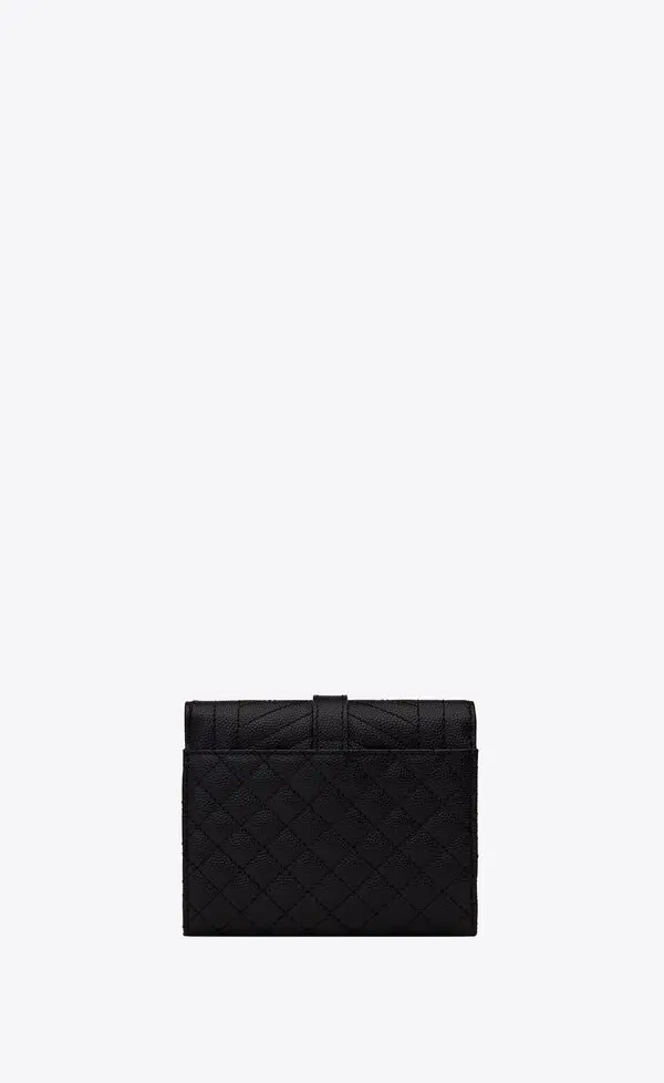 Saint Laurent Monogram Compact Tri-fold Wallet
