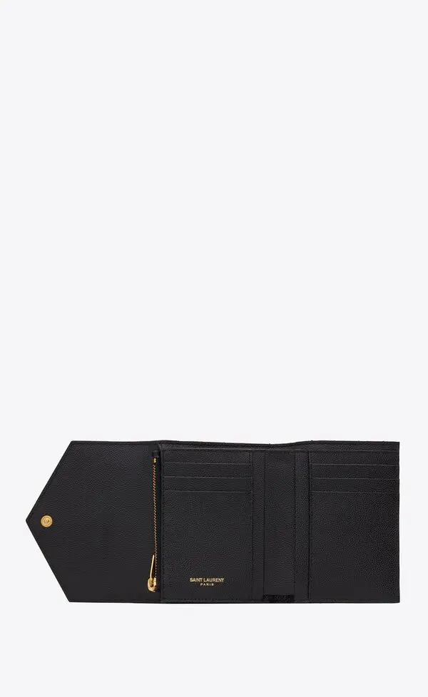 Saint Laurent Monogram Compact Tri-fold Wallet
