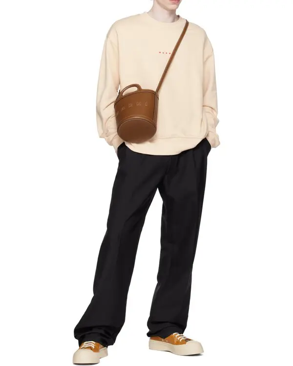 Marni Logo Embossed Tropicalia Small Bucket Bag
