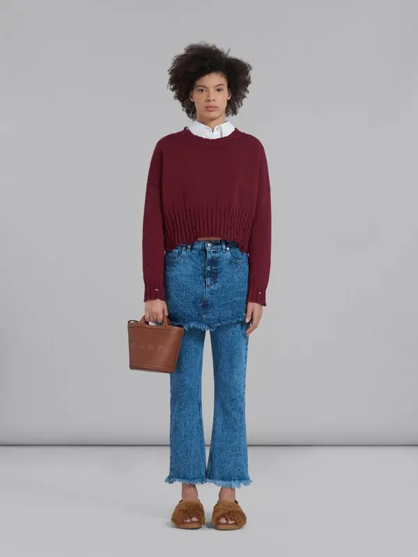 Marni Logo Embossed Tropicalia Small Bucket Bag