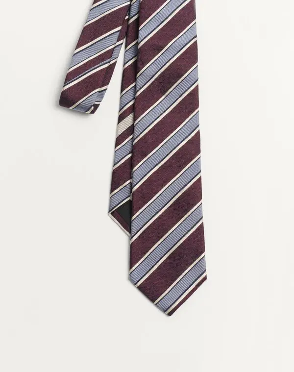 Valentino Garavani Striped Logo Embroidered Tie