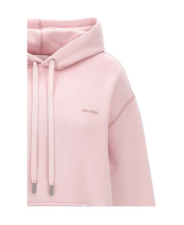 Ami De Coeur Embroidered Drawstring Hoodie