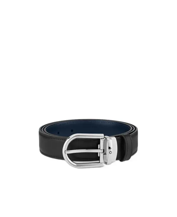 Montblanc Reversible Horseshoe Buckle Belt - Black