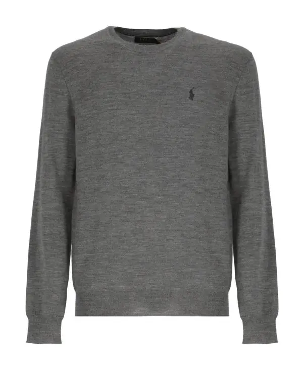 Ralph Lauren Polo Pony Embroidered Merino Wool Knit Jumper