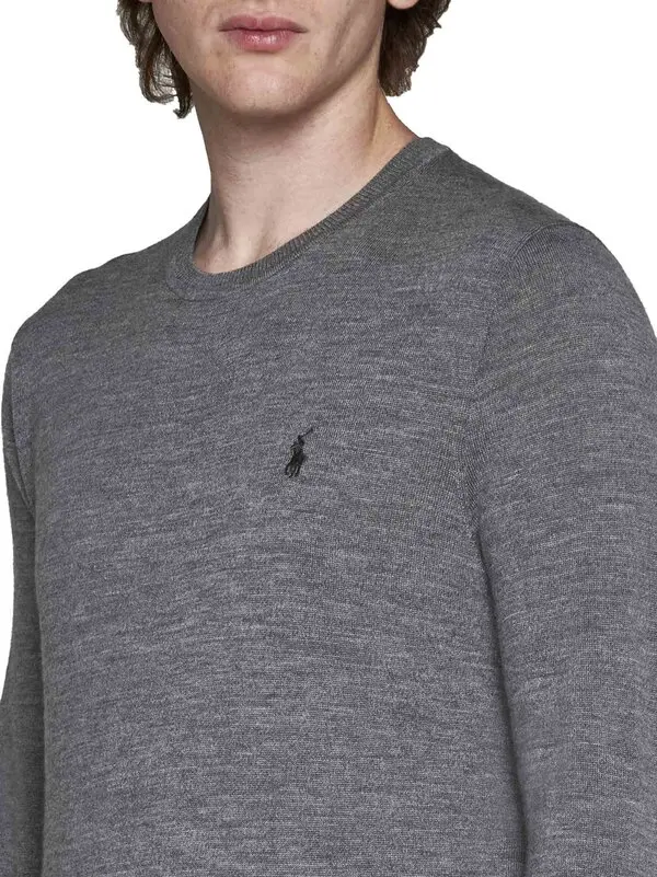 Ralph Lauren Polo Pony Embroidered Merino Wool Knit Jumper