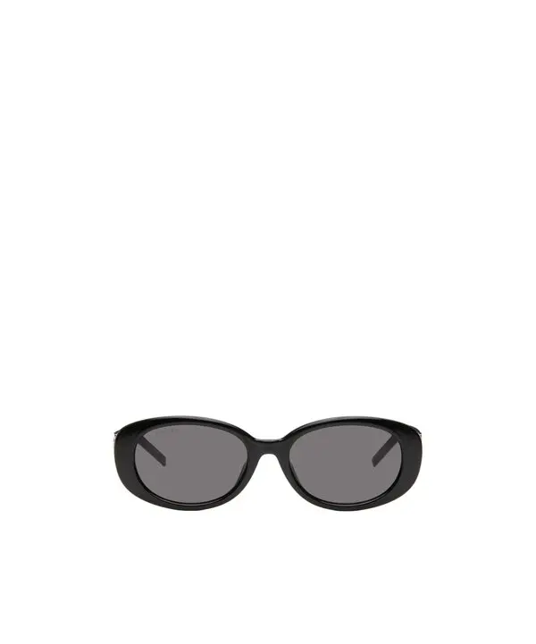 Gucci Geometric-frame Oval Sunglasses - Black