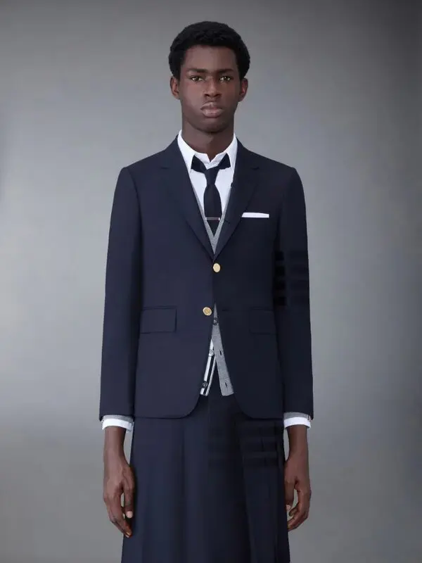 Thom Browne Four-bar Stripe Detail Sport Jacket - Deep Blue