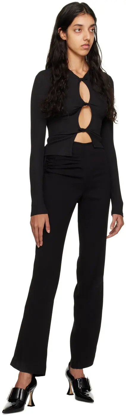 Christopher Esber Open Twist Cut-out Detailed Long Sleeve Top