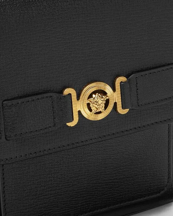 Versace Medusa Biggie Foldover Top Crossbody Bag