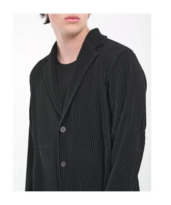 Issey Miyake Homme Plissé Single-breasted Pleated Blazer