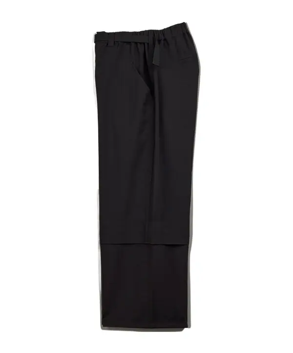 Y3 Belted Waist Trousers With Graphic Logo Patch