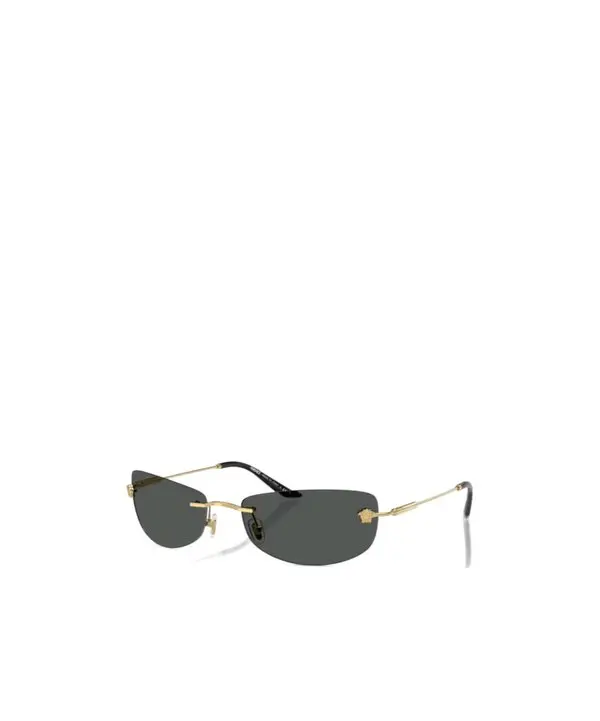 Versace Rimless Tinted Lens Sunglasses - Black