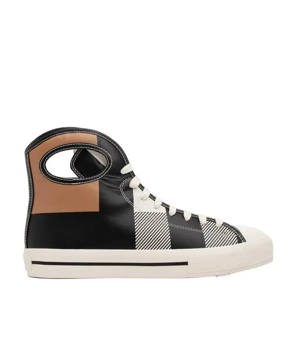 Burberry Checked High-top Sneakers