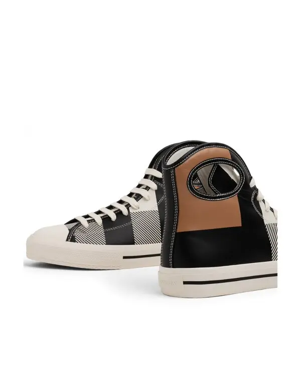 Burberry Checked High-top Sneakers