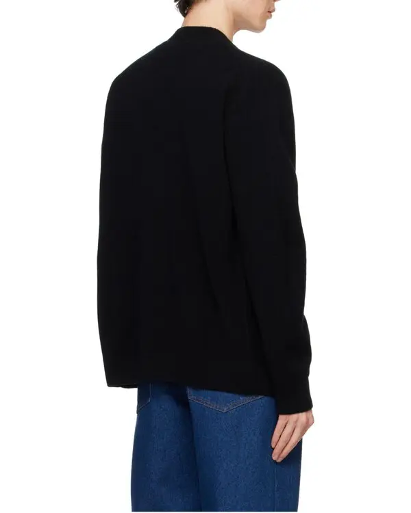 Maison Kitsuné Bold Fox Head-patch Button-up Cardigan - Black