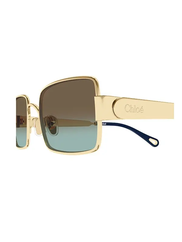 Chloé Eyewear Rectangle Frame Sunglasses - Green