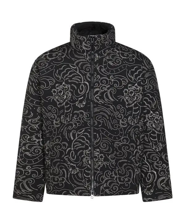 Kenzo All-over Printed Zip-up Coat