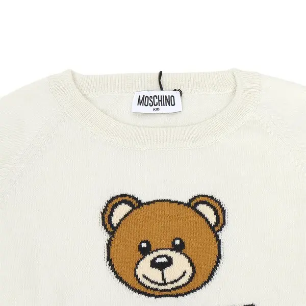 Moschino Intarsia Knit Teddy Bear Logo Sweater