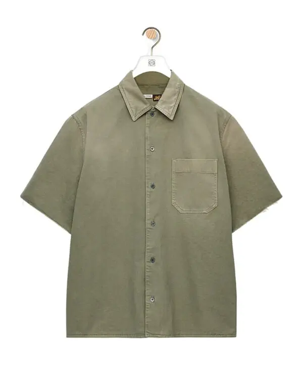 Loewe Anagram Short Sleeve Shirt In Cotton
