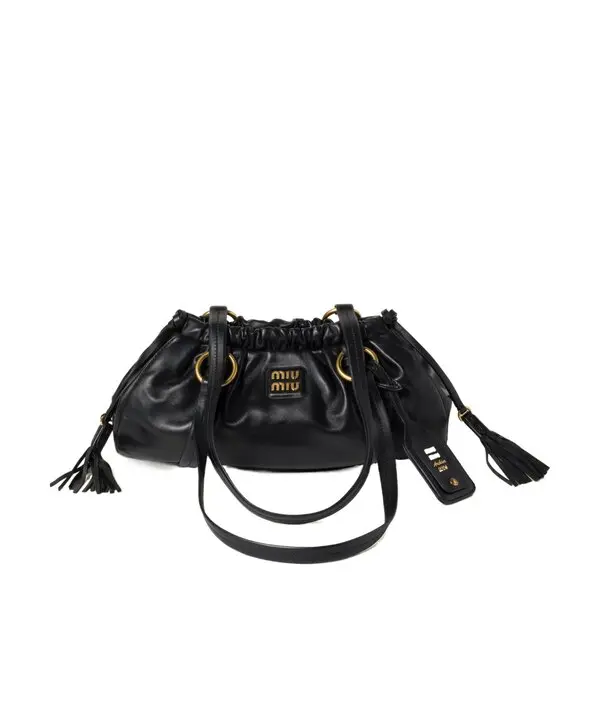 Miu Miu Joie Nappa Leather Bag - Black
