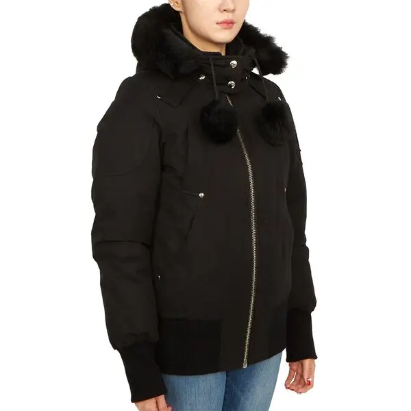 Moose Knuckles Drawstring Hooded Jacket - Black