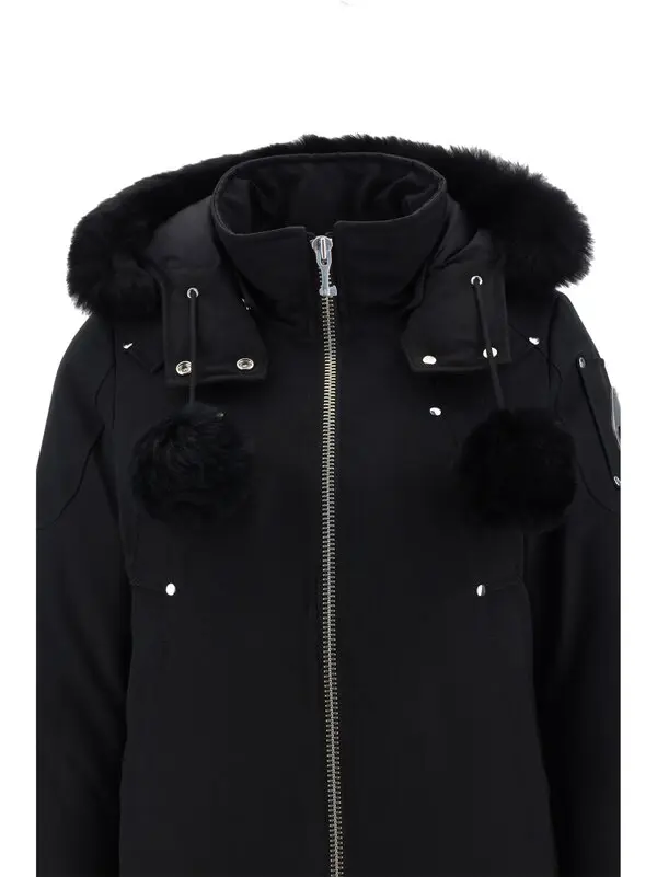 Moose Knuckles Drawstring Hooded Jacket - Black