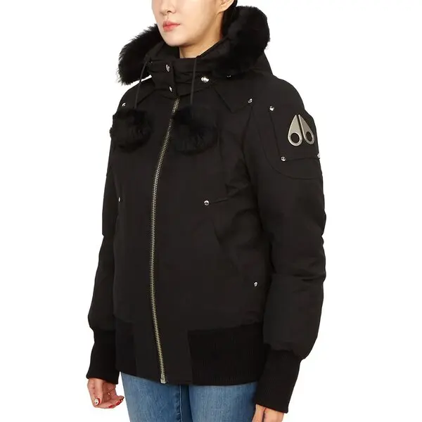 Moose Knuckles Drawstring Hooded Jacket - Black