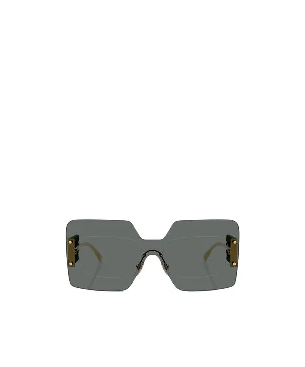Versace Logo Rimless Sunglasses