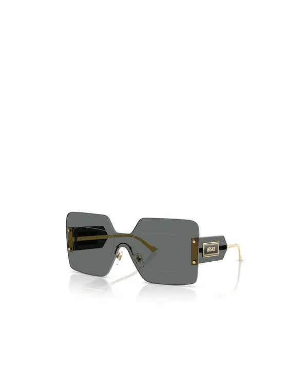 Versace Logo Rimless Sunglasses