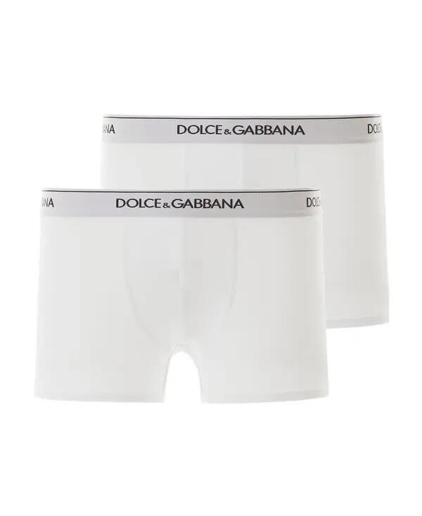 Dolce & Gabbana Dolce Gabbana Logo Waistband Boxer Briefs - White