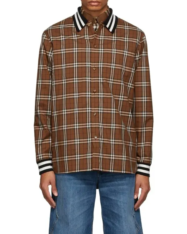 Burberry Checked Cotton-poplin Shirt