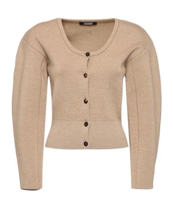 Jacquemus Le Gilet Doppio Wool Blend Cardigan - Nude