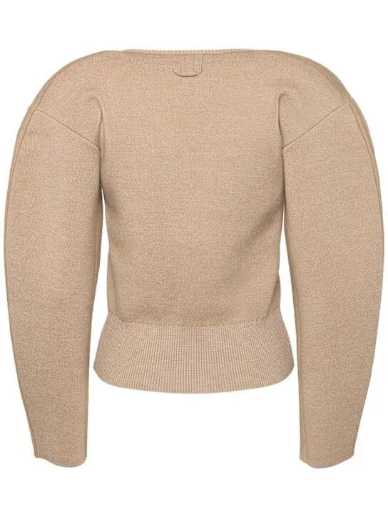 Jacquemus Le Gilet Doppio Wool Blend Cardigan - Nude