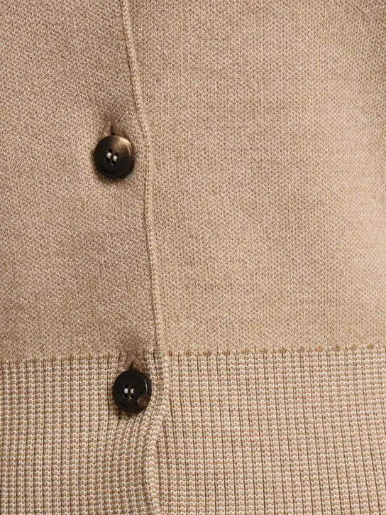 Jacquemus Le Gilet Doppio Wool Blend Cardigan - Nude