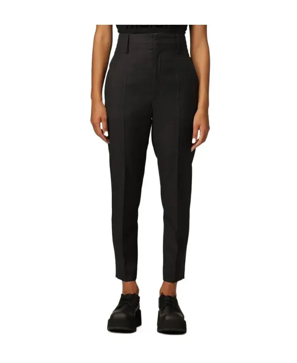 Isabel Marant Étoile High-waisted Plaid Trousers - Black
