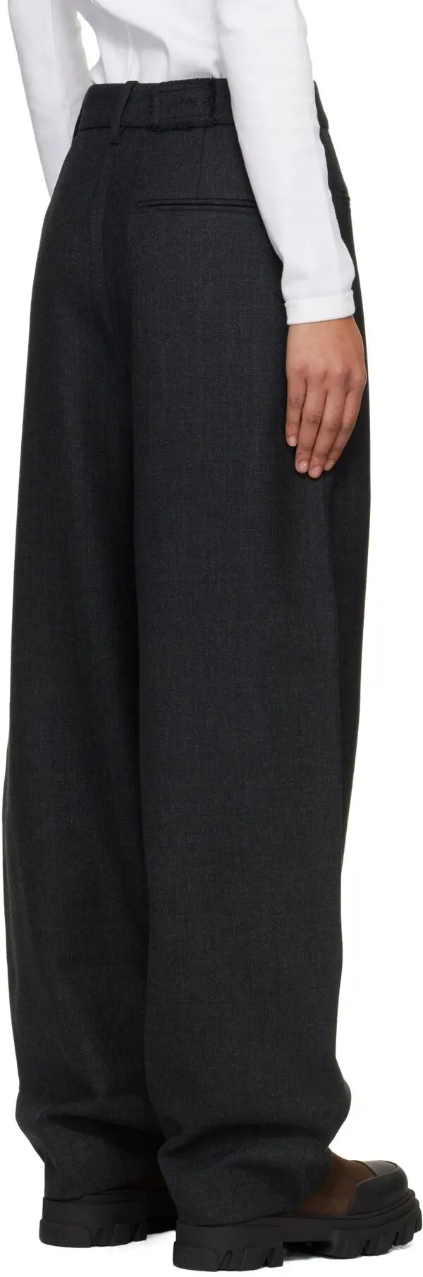 GANNI Grey Wool Suiting Trousers