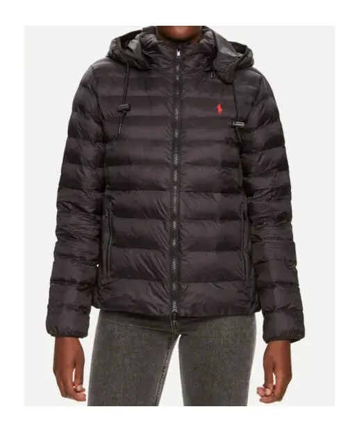 Ralph Lauren Padded Hooded Jacket With Drawstring And Zip Pockets