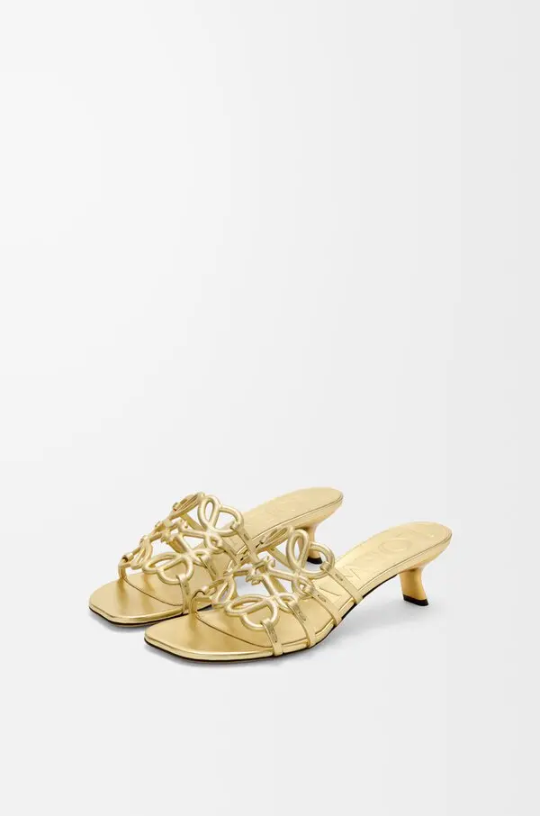Loewe Petal Anagram Slides - Nude
